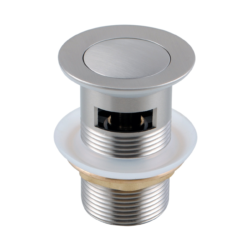 32/40mm Solid Brass Basin Pop Up Waste with Overflow Brushed Nickel - Ozinn